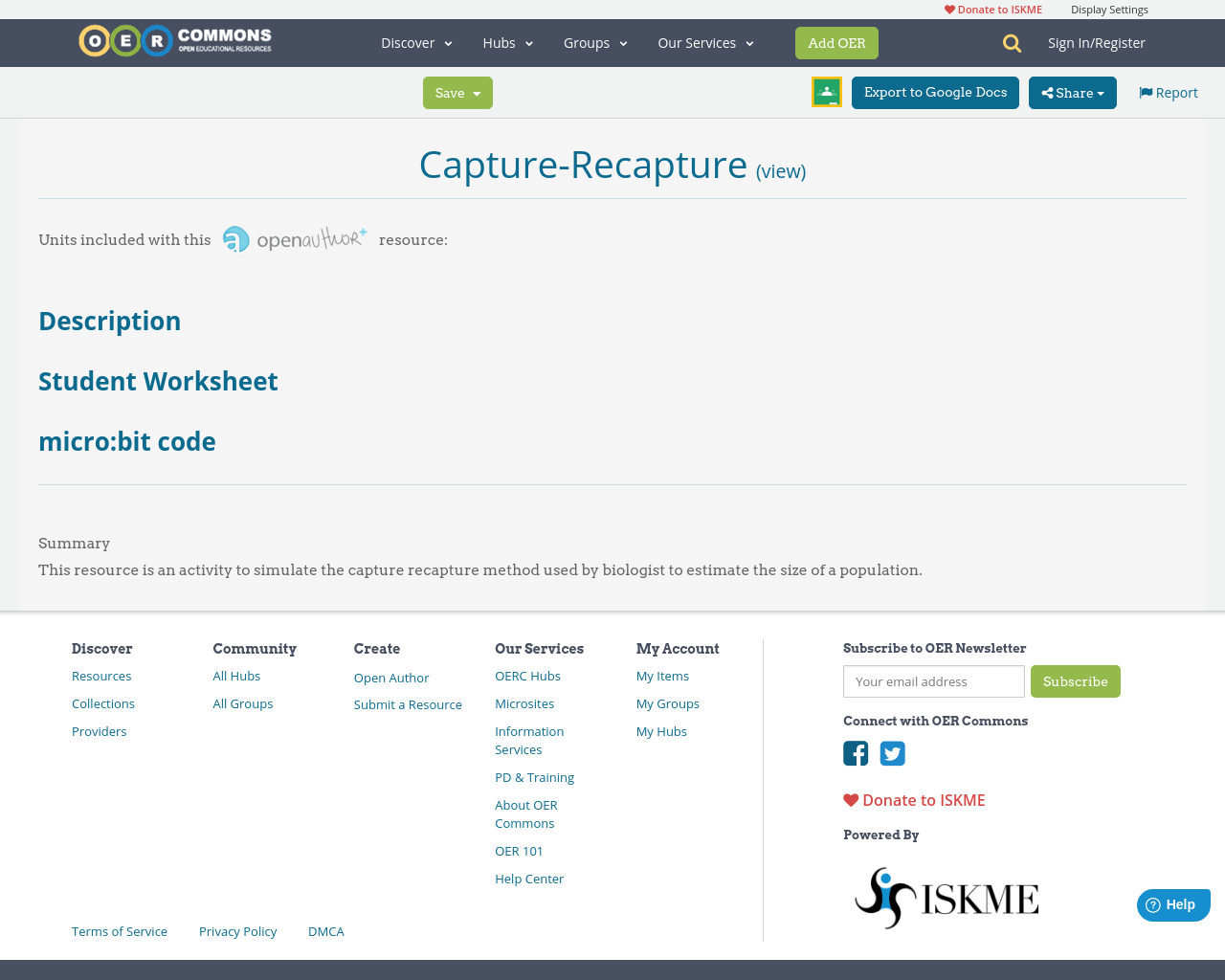 Capture-Recapture | OER Commons