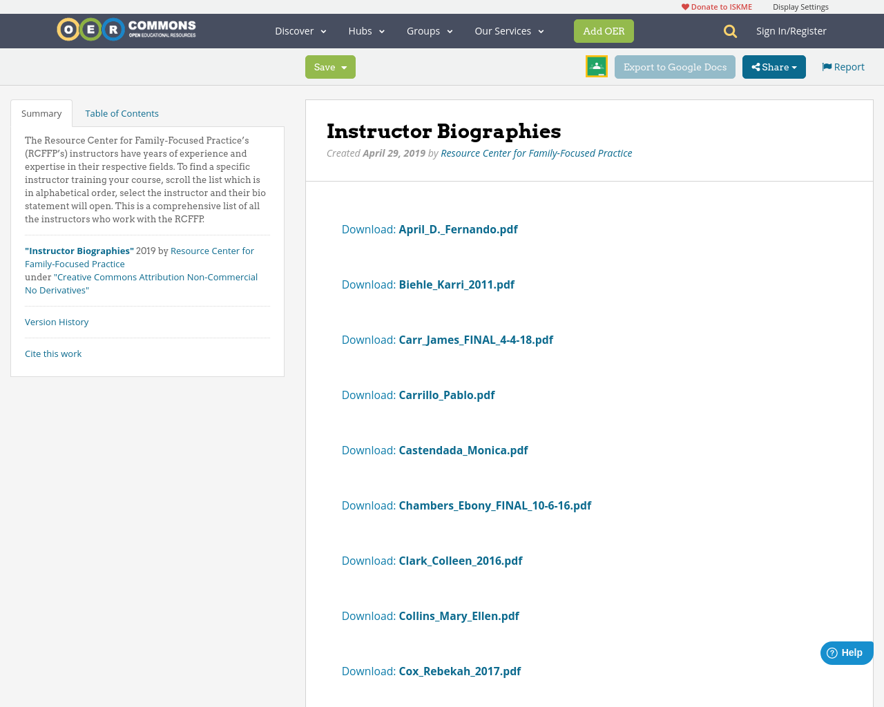 Instructor Biographies | OER Commons