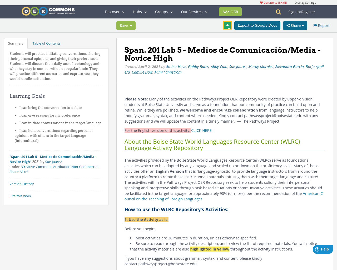 Spanish Level 3, Activity 05: Medios de Comunicación / Media (Face-To ...