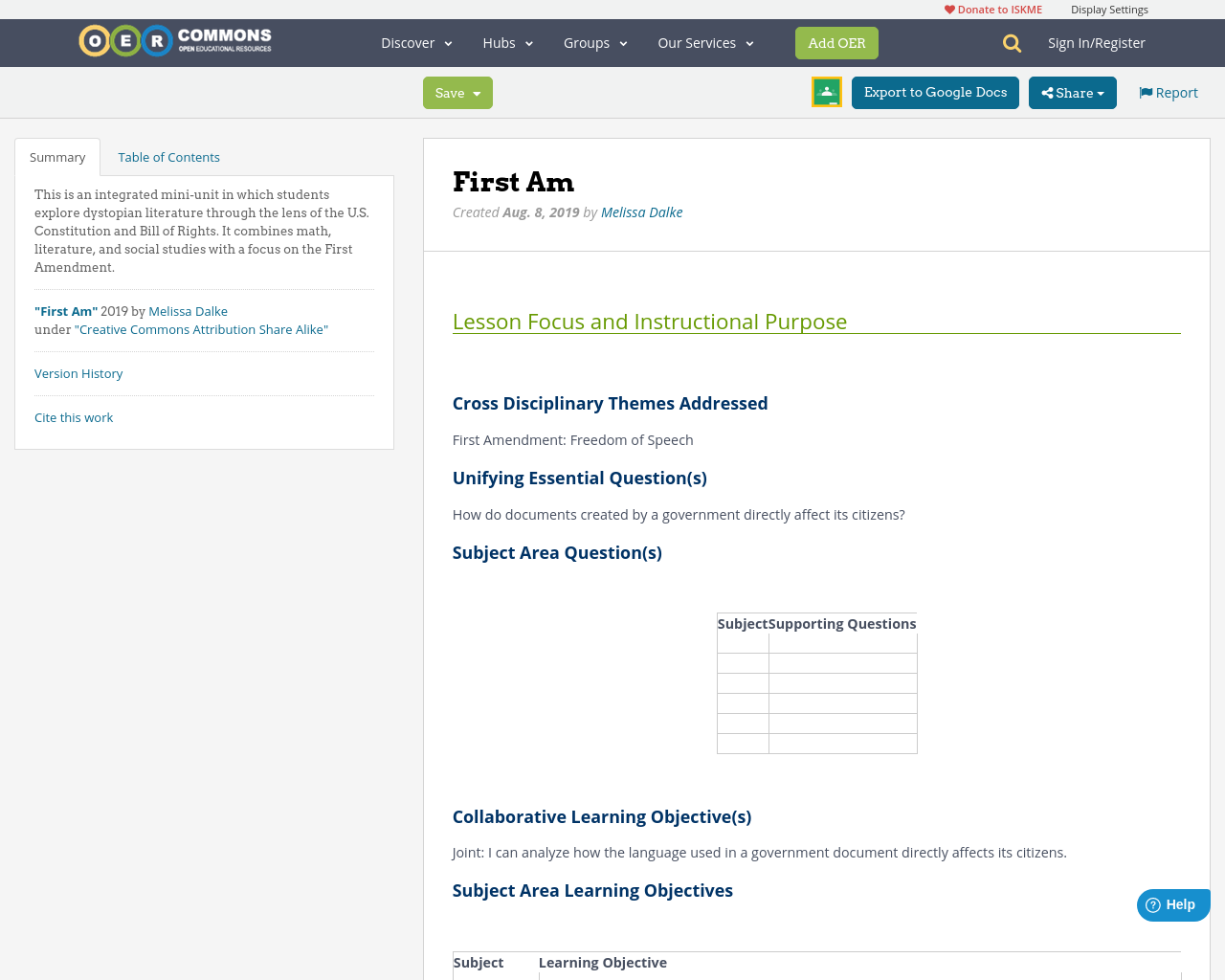 First Am | OER Commons