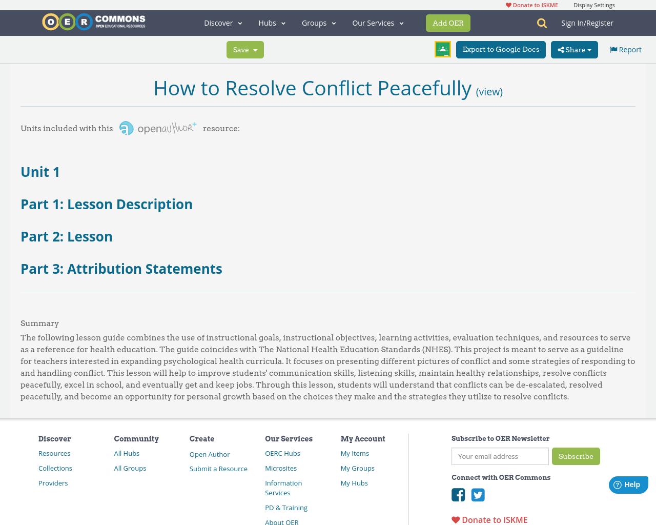How To Resolve Conflict Peacefully OER Commons