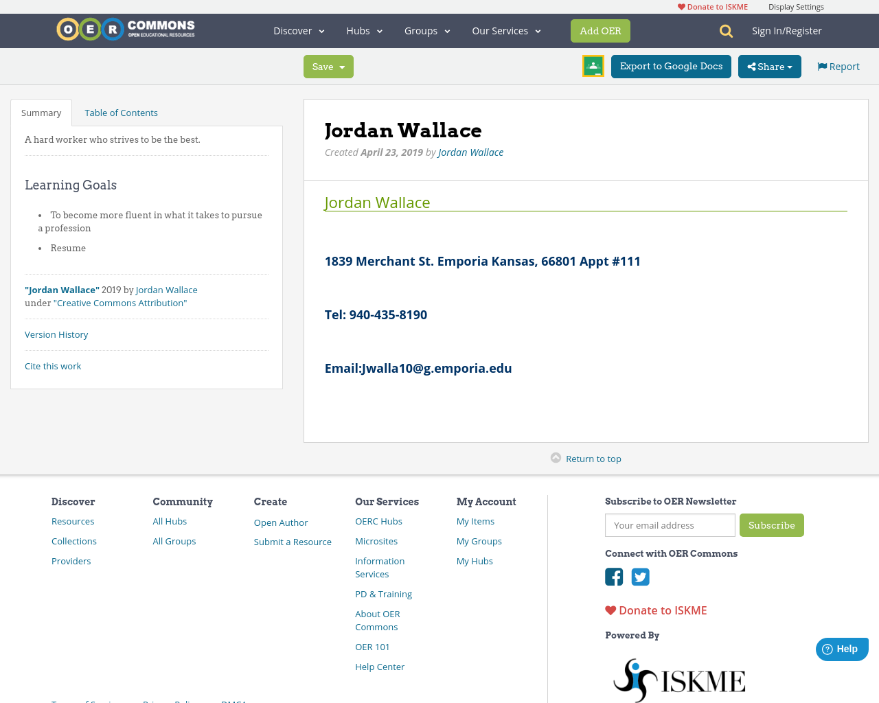 Jordan Wallace | OER Commons