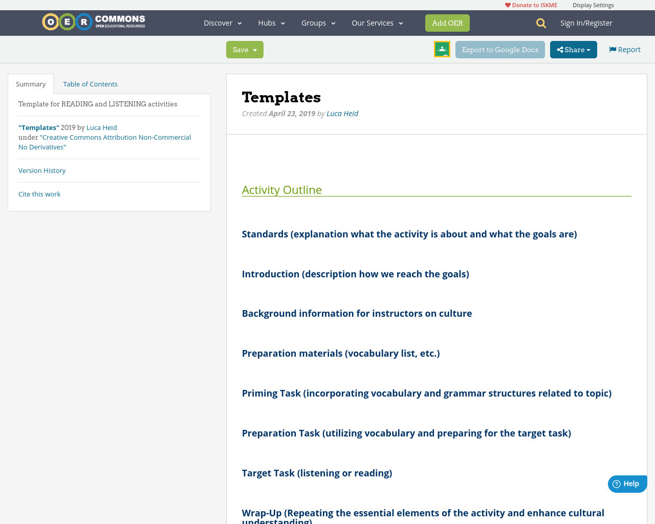 Templates | OER Commons