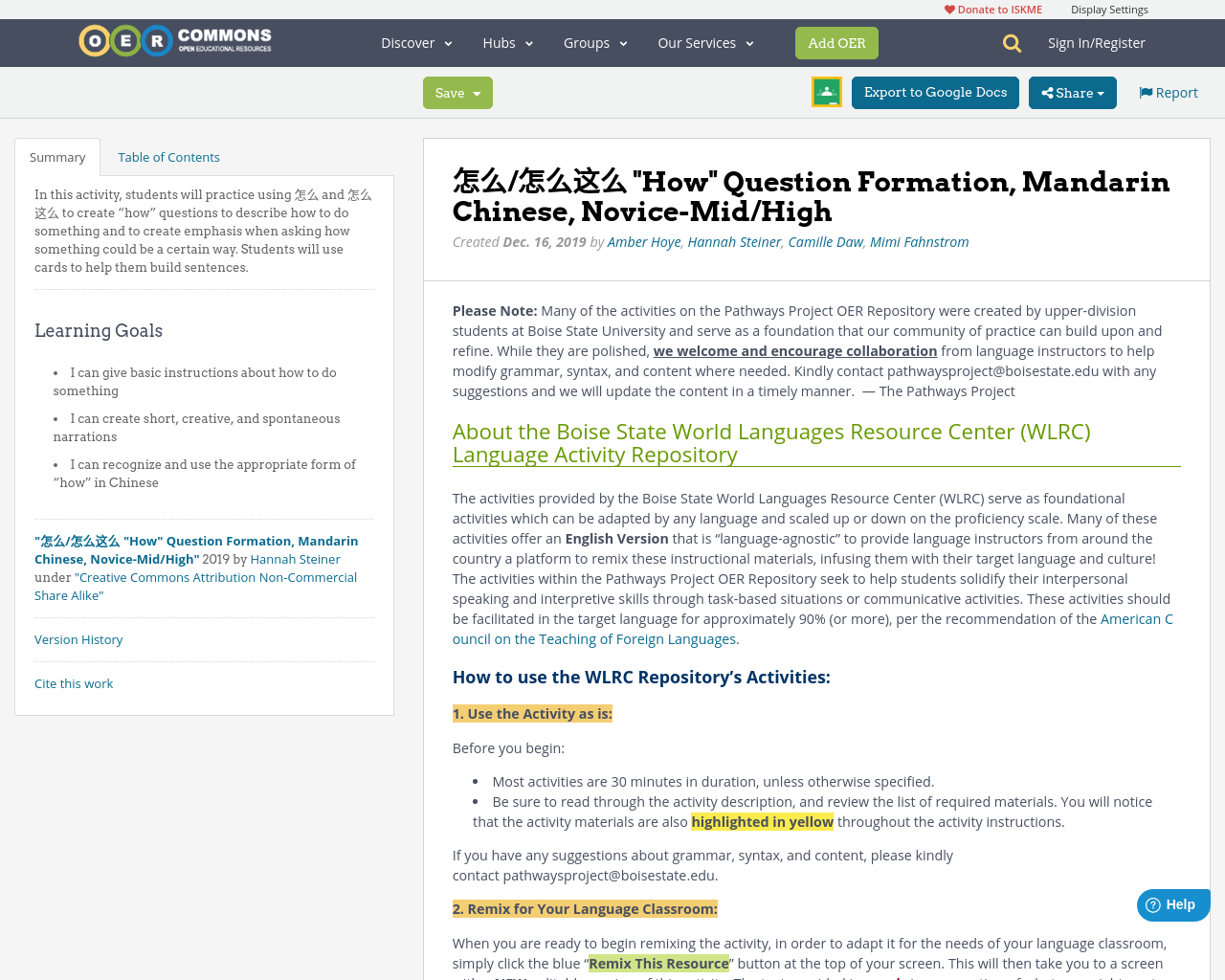 怎么/怎么这么 "How" Question Formation, Mandarin Chinese, Novice-Mid/High ...