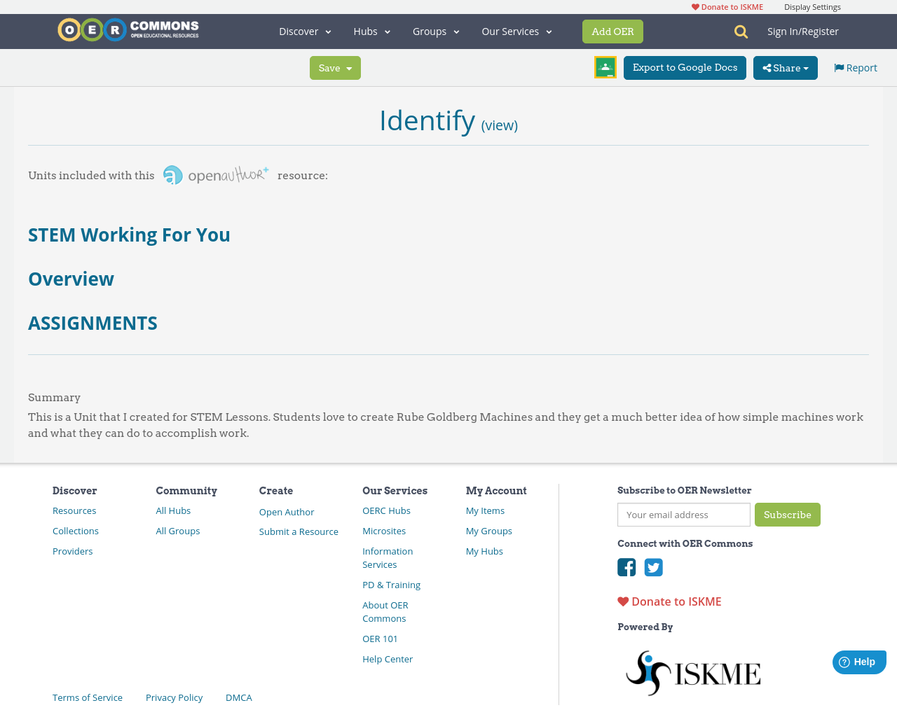 Identify | OER Commons