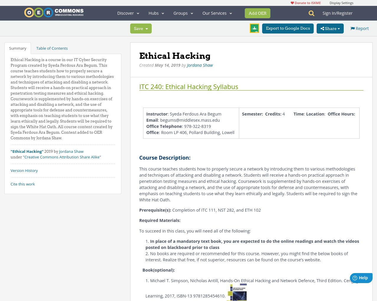 Ethical Hacking | OER Commons