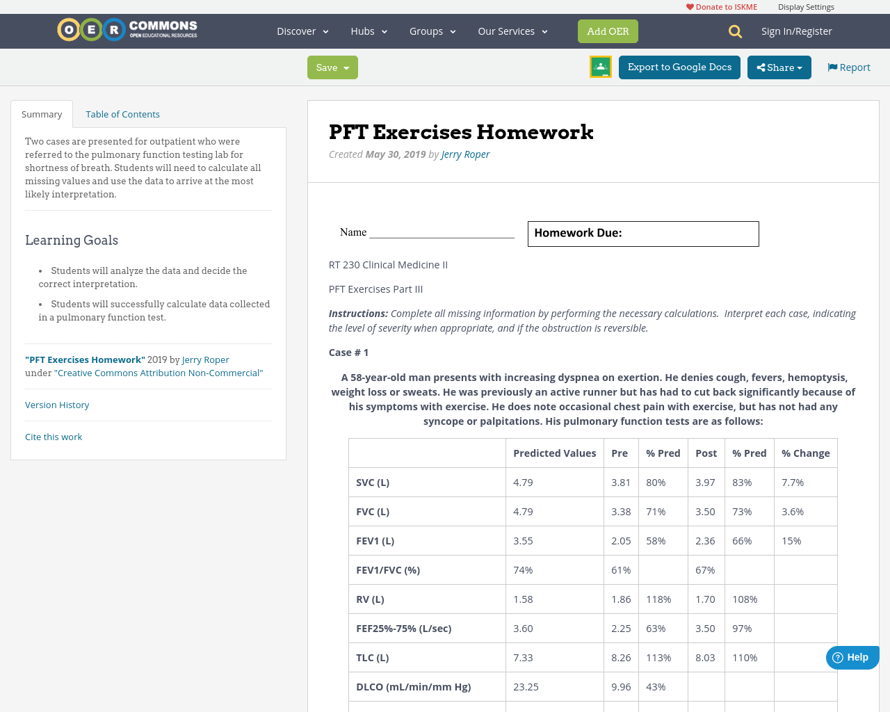 PFT Exercises Homework | OER Commons
