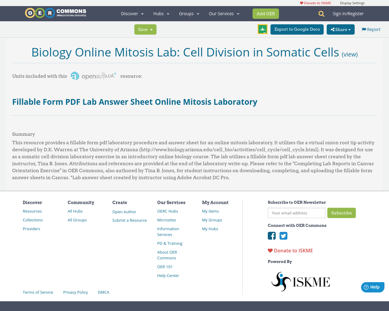 Biology Online Mitosis Lab: Cell Division in Somatic Cells | OER Commons