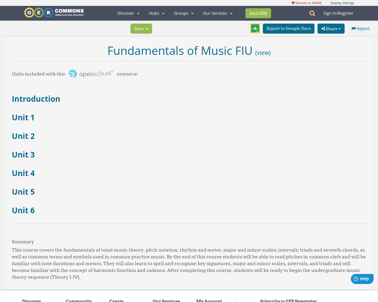 Fundamentals of Music FIU | OER Commons