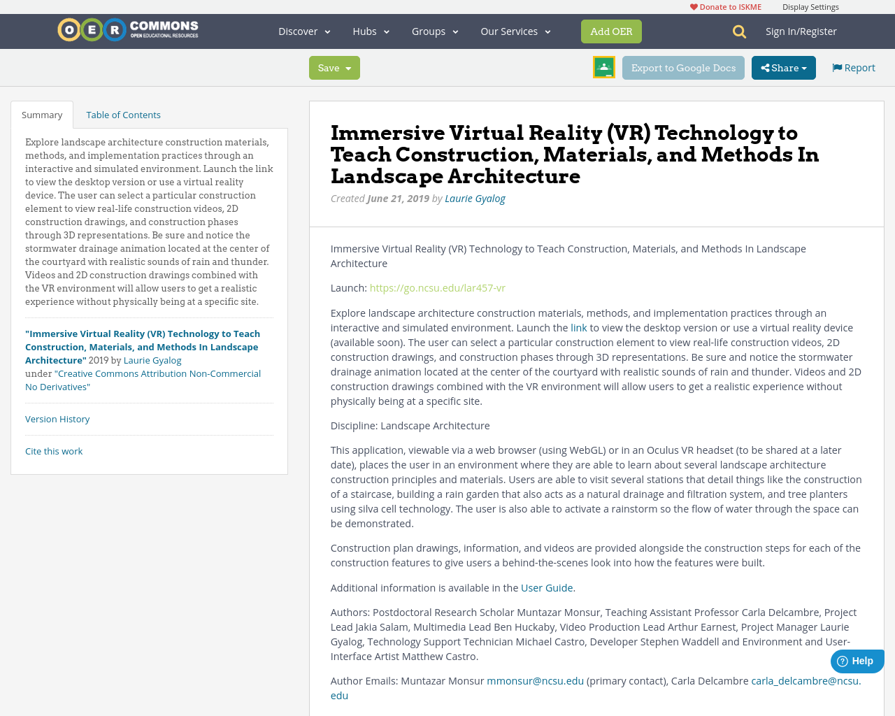 Immersive Virtual Reality Vr Technology To Teach Construction Materials And Methods In