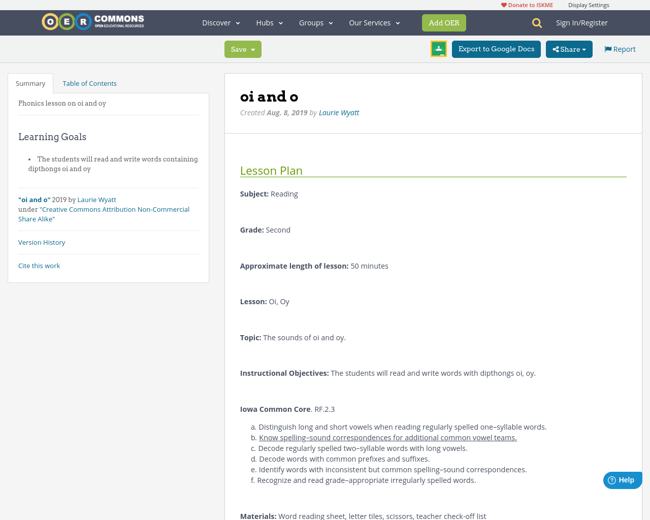 oi and o | OER Commons