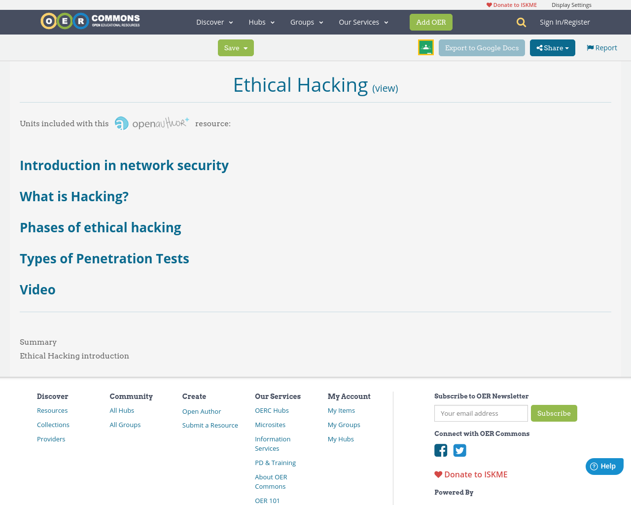 Ethical Hacking | OER Commons