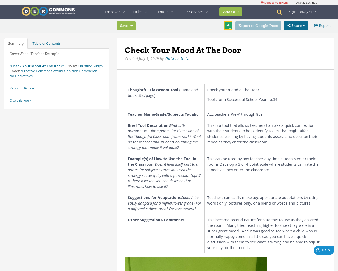 Check Your Mood At The Door | OER Commons