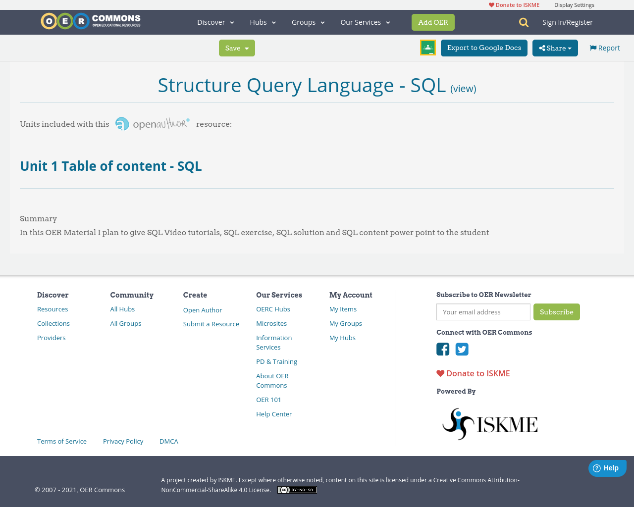 Structure Query Language - SQL | OER Commons Structure Query Language - SQL | OER Commons