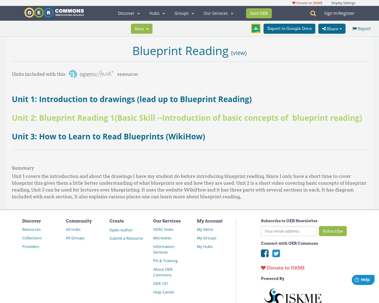 Blueprint Reading Oer Commons