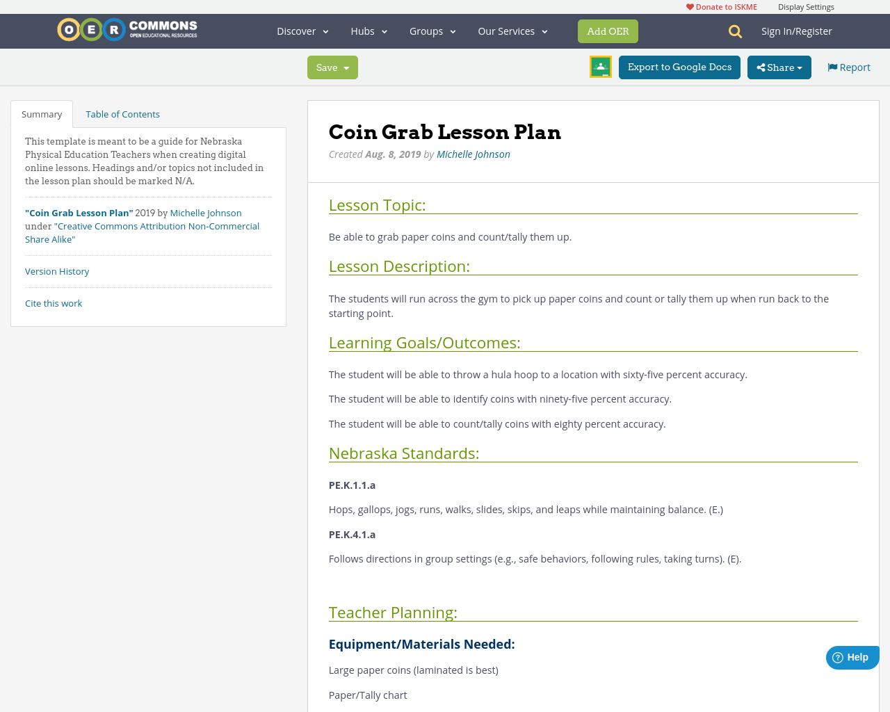Coin Grab Lesson Plan | OER Commons