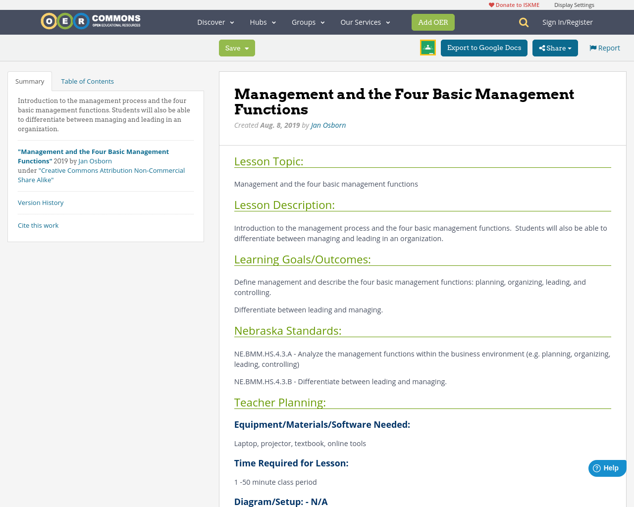 Management and the Four Basic Management Functions | OER Commons