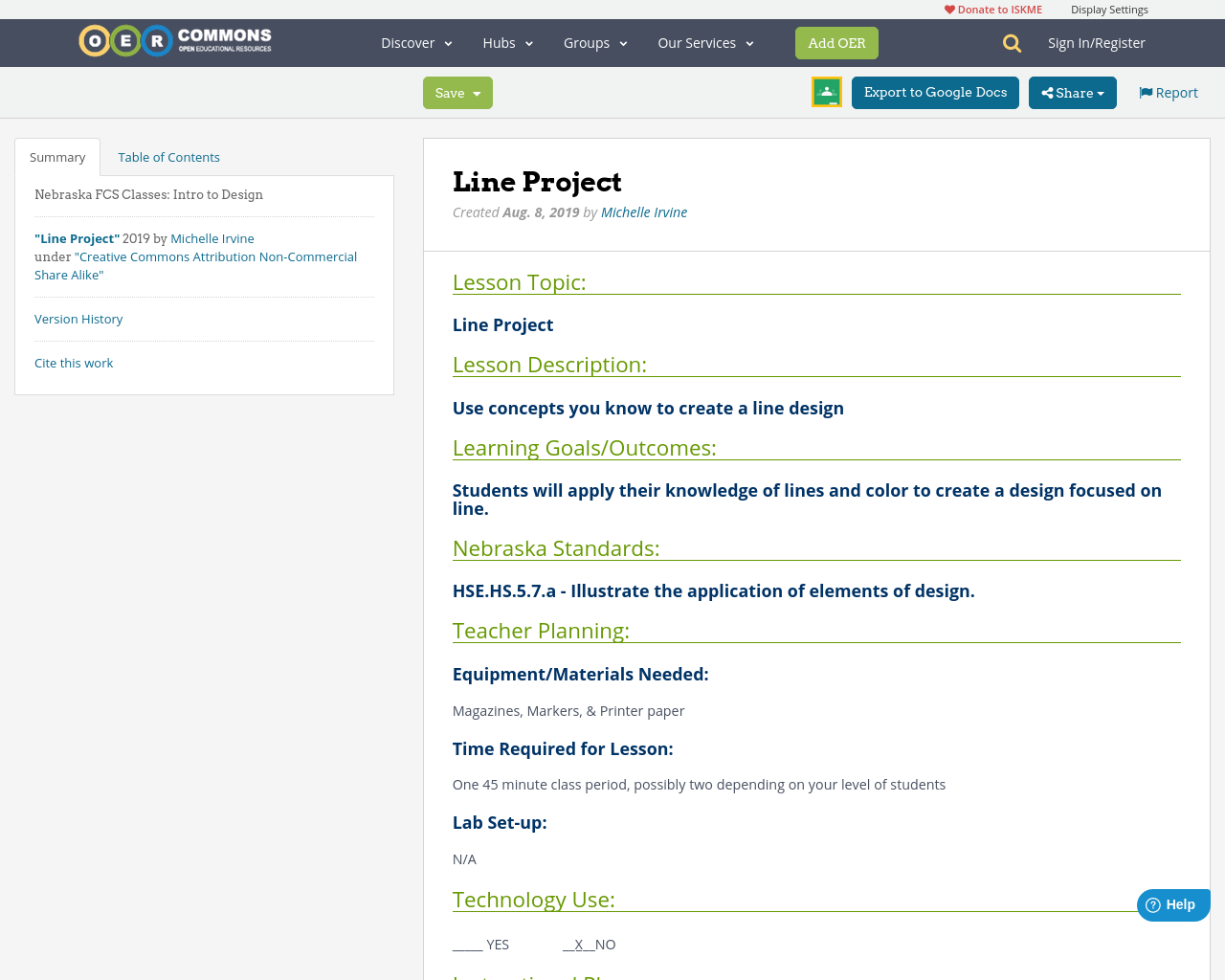 Line Project | OER Commons