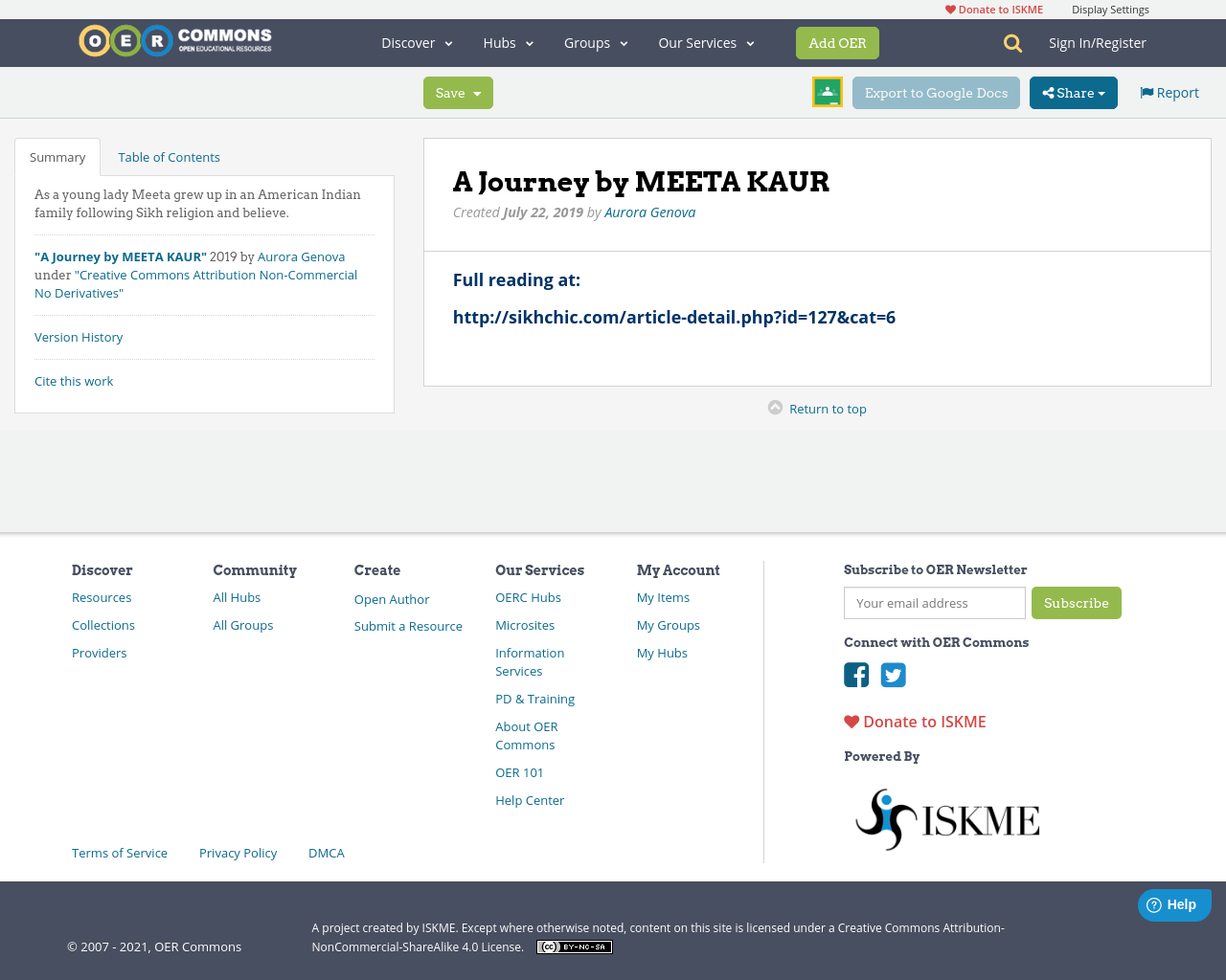 A Journey by MEETA KAUR | OER Commons