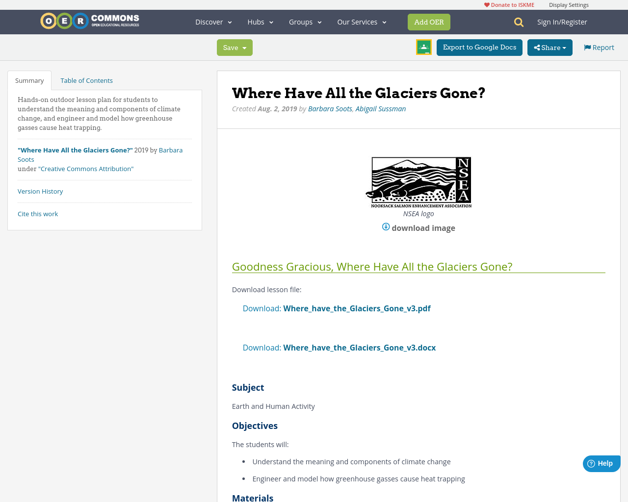 Where Have All the Glaciers Gone? | OER Commons