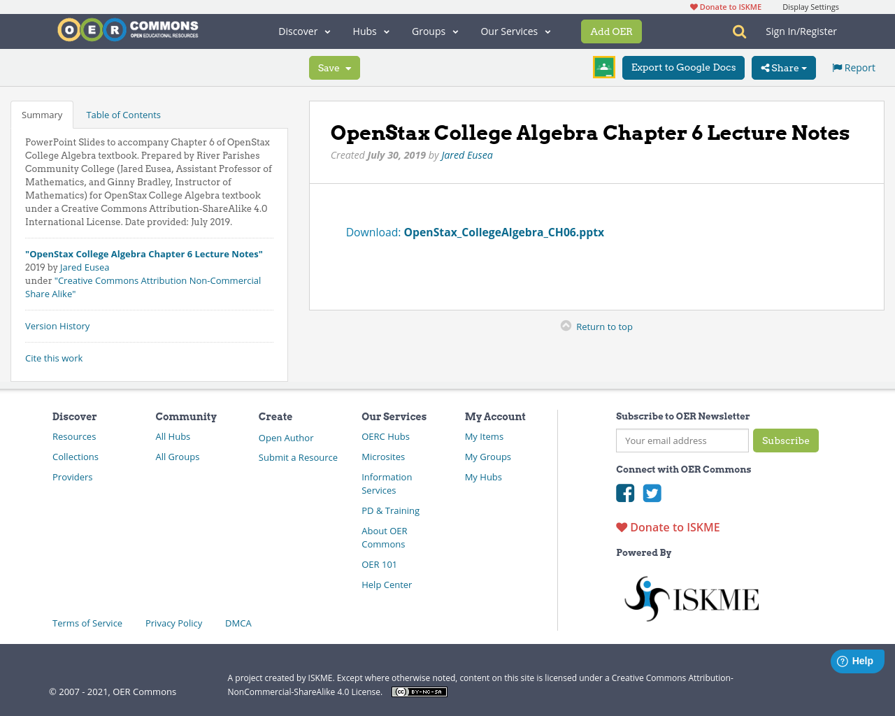 OpenStax College Algebra Chapter 6 Lecture Notes | OER Commons