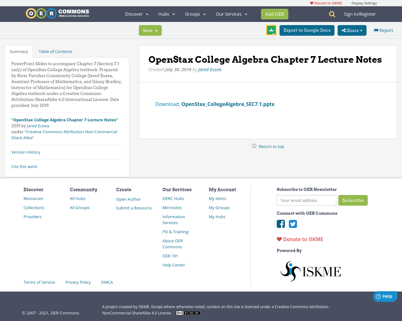 OpenStax College Algebra Chapter 7 Lecture Notes | OER Commons