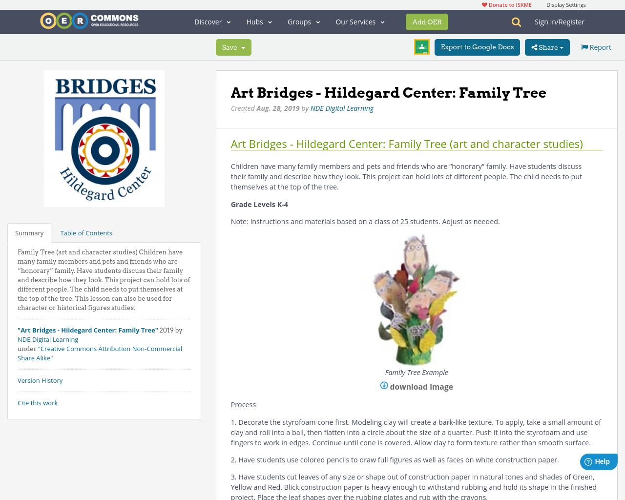 Art Bridges - Hildegard Center: Family Tree | OER Commons