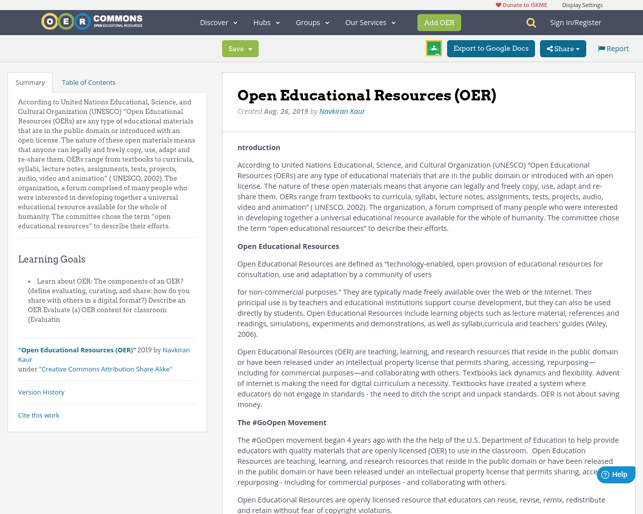 Open Educational Resources (OER) | OER Commons