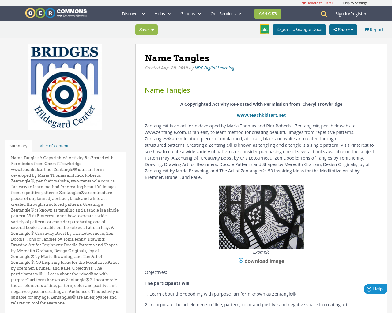 Name Tangles | OER Commons