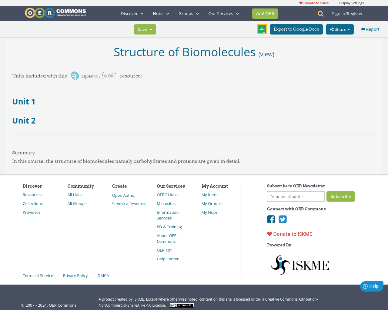 Structure of Biomolecules | OER Commons