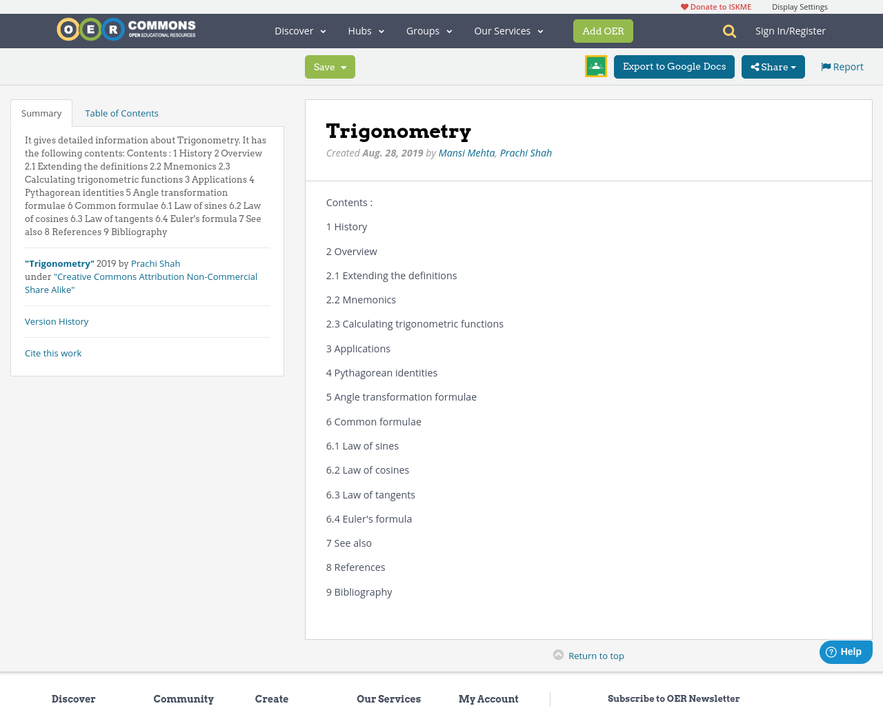 Trigonometry | OER Commons