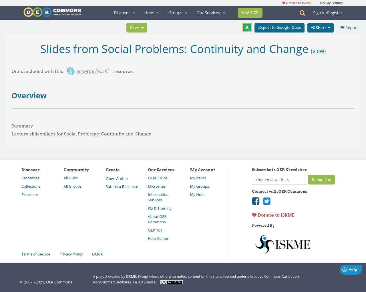 Slides from Social Problems: Continuity and Change | OER Commons