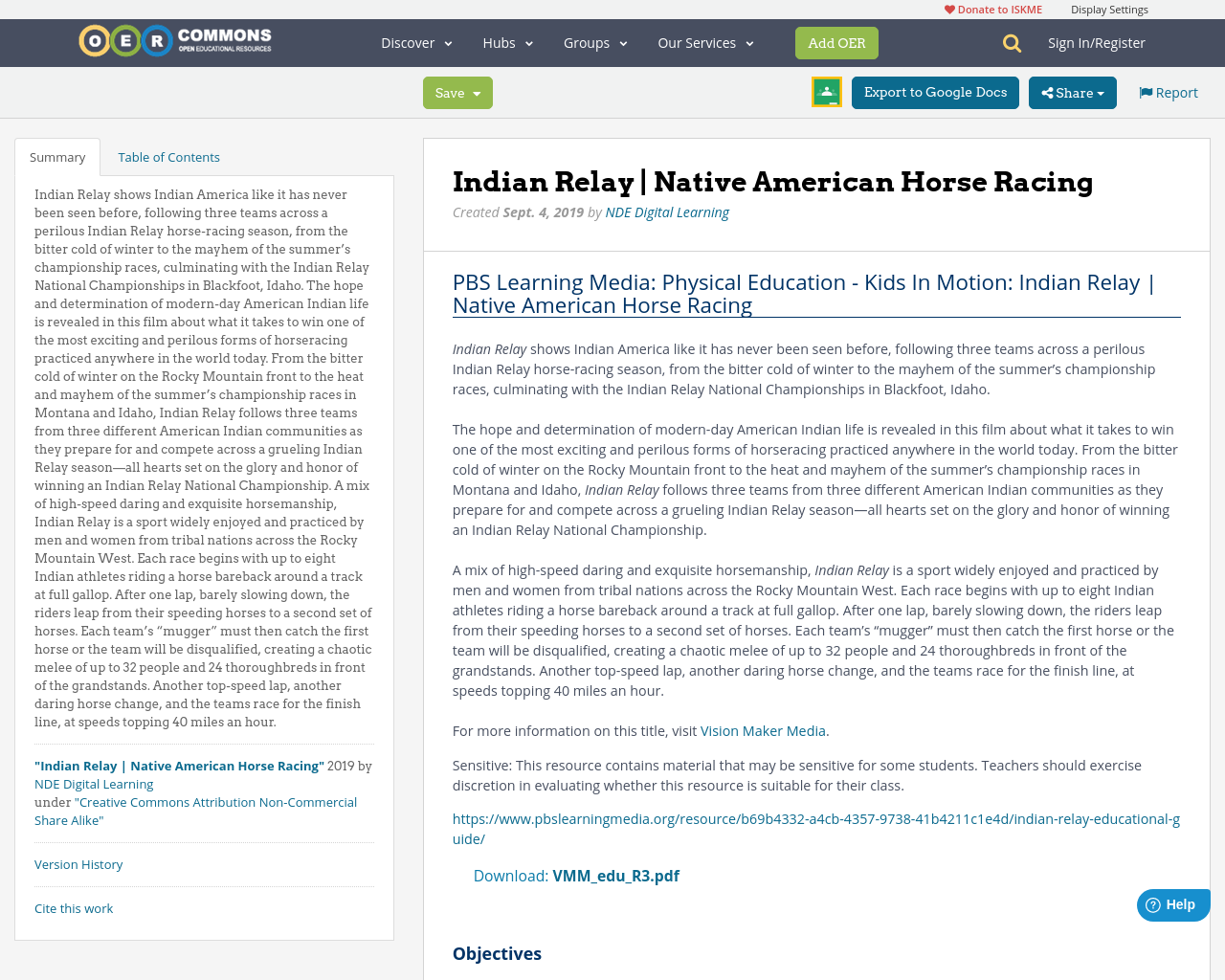 Indian Relay | Native American Horse Racing | OER Commons