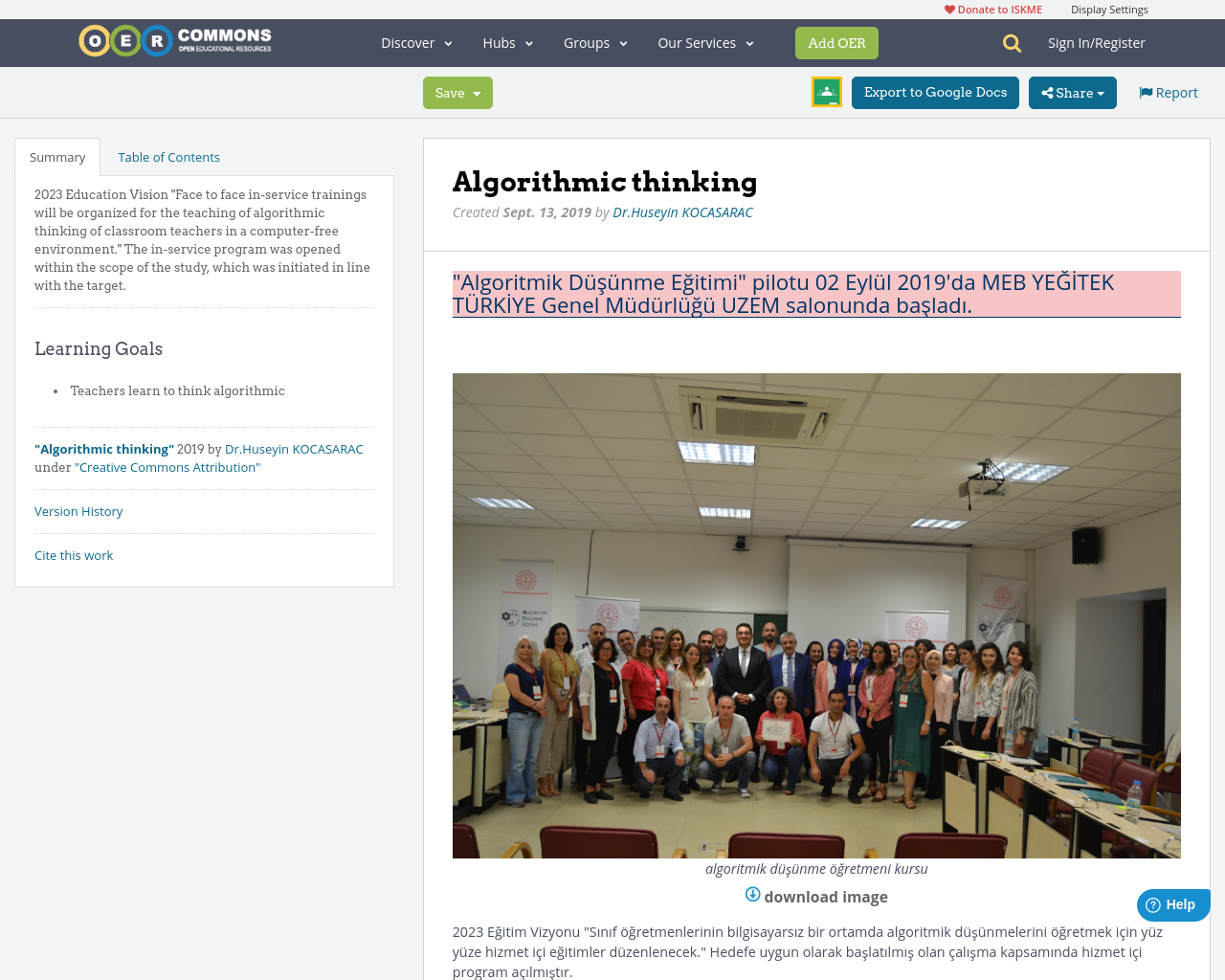 Algorithmic thinking | OER Commons