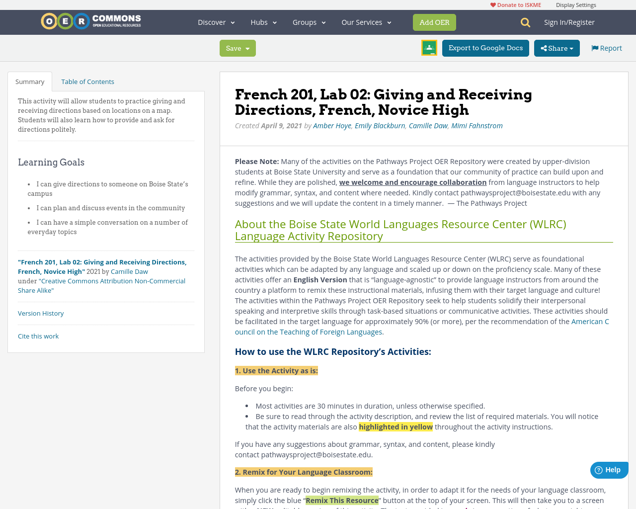 French Level 3, Activity 02: Donner et recevoir des instructions ...