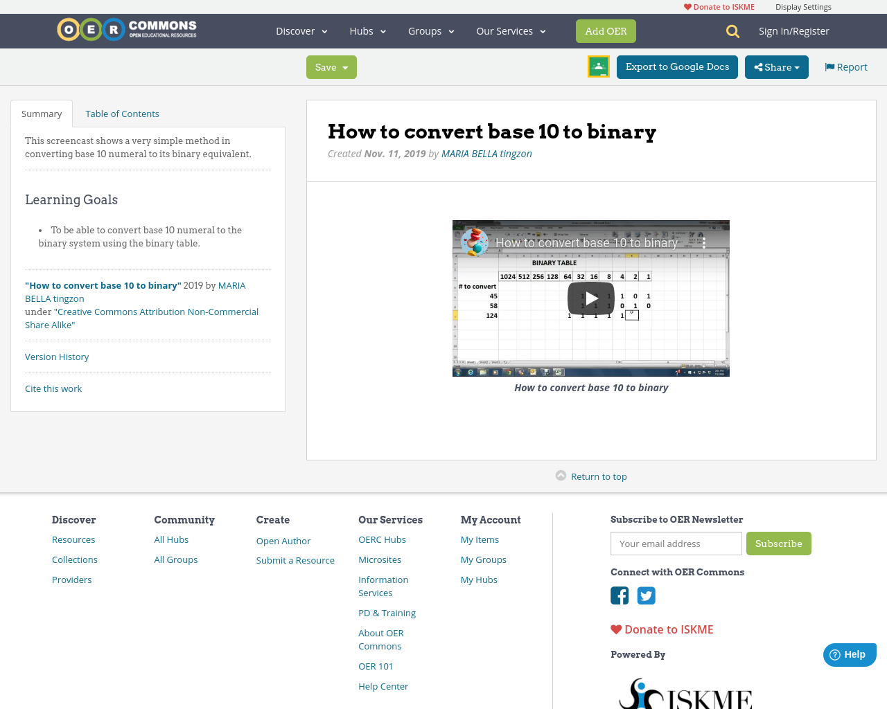 How To Convert Base 10 To Binary OER Commons