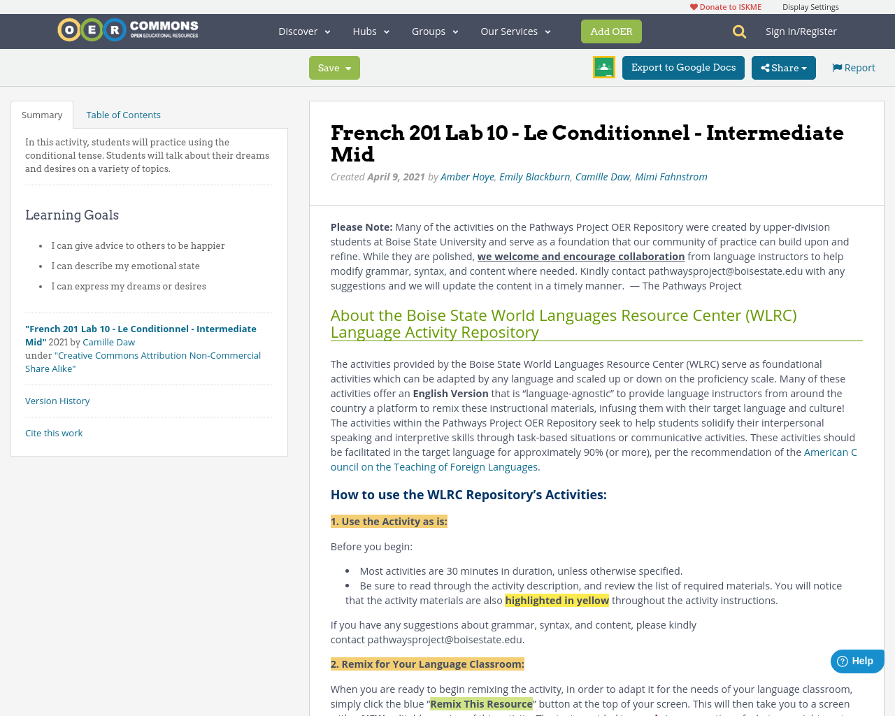 French Level 3, Activity 10: Le conditionnel / The Conditional Tense ...
