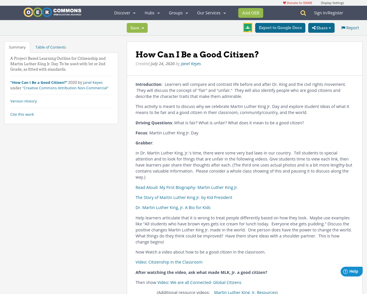 How Can I Be a Good Citizen? | OER Commons