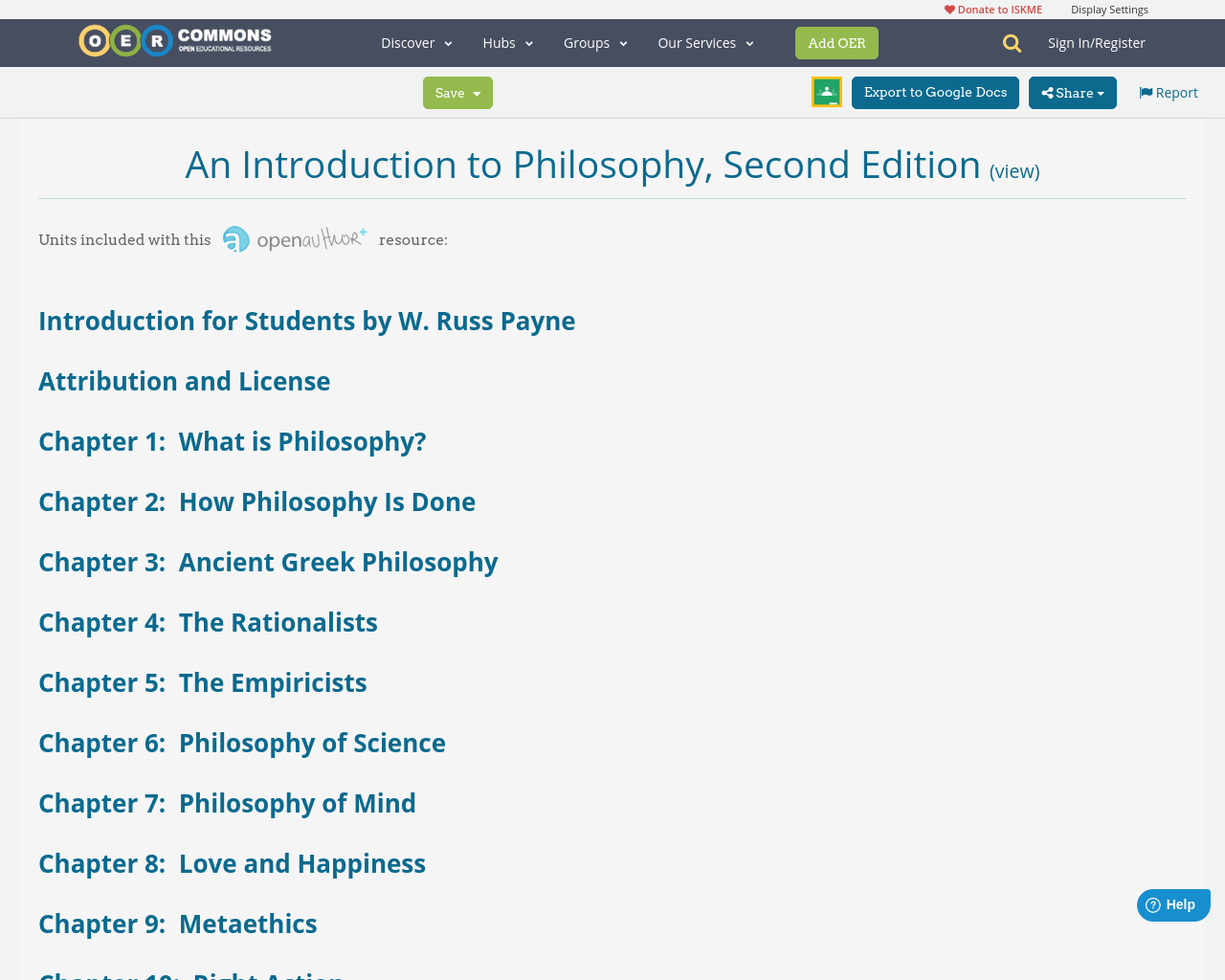 An Introduction to Philosophy, Second Edition | OER Commons
