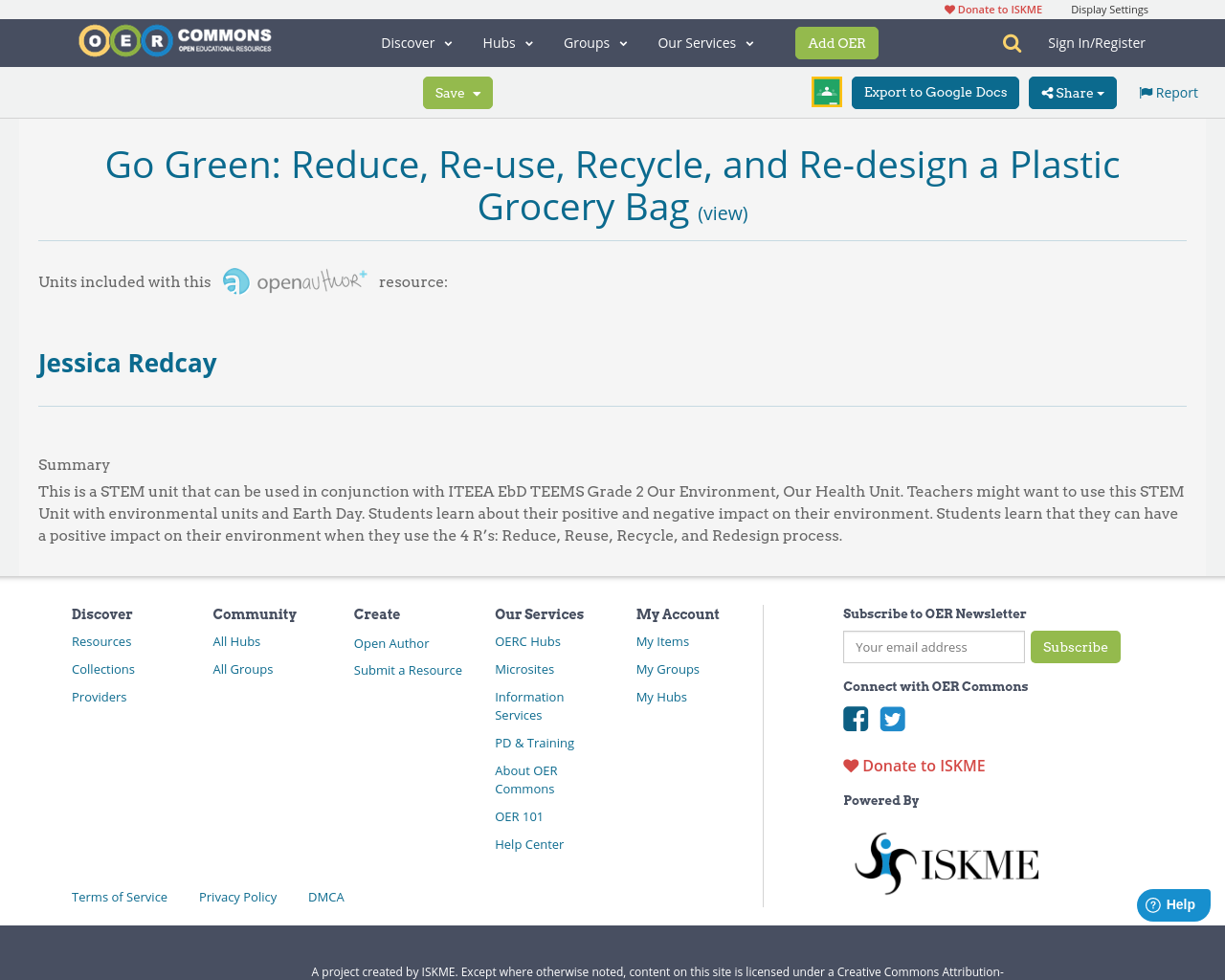 Go Green: Reduce, Re-use, Recycle, and Re-design a Plastic Grocery Bag ...