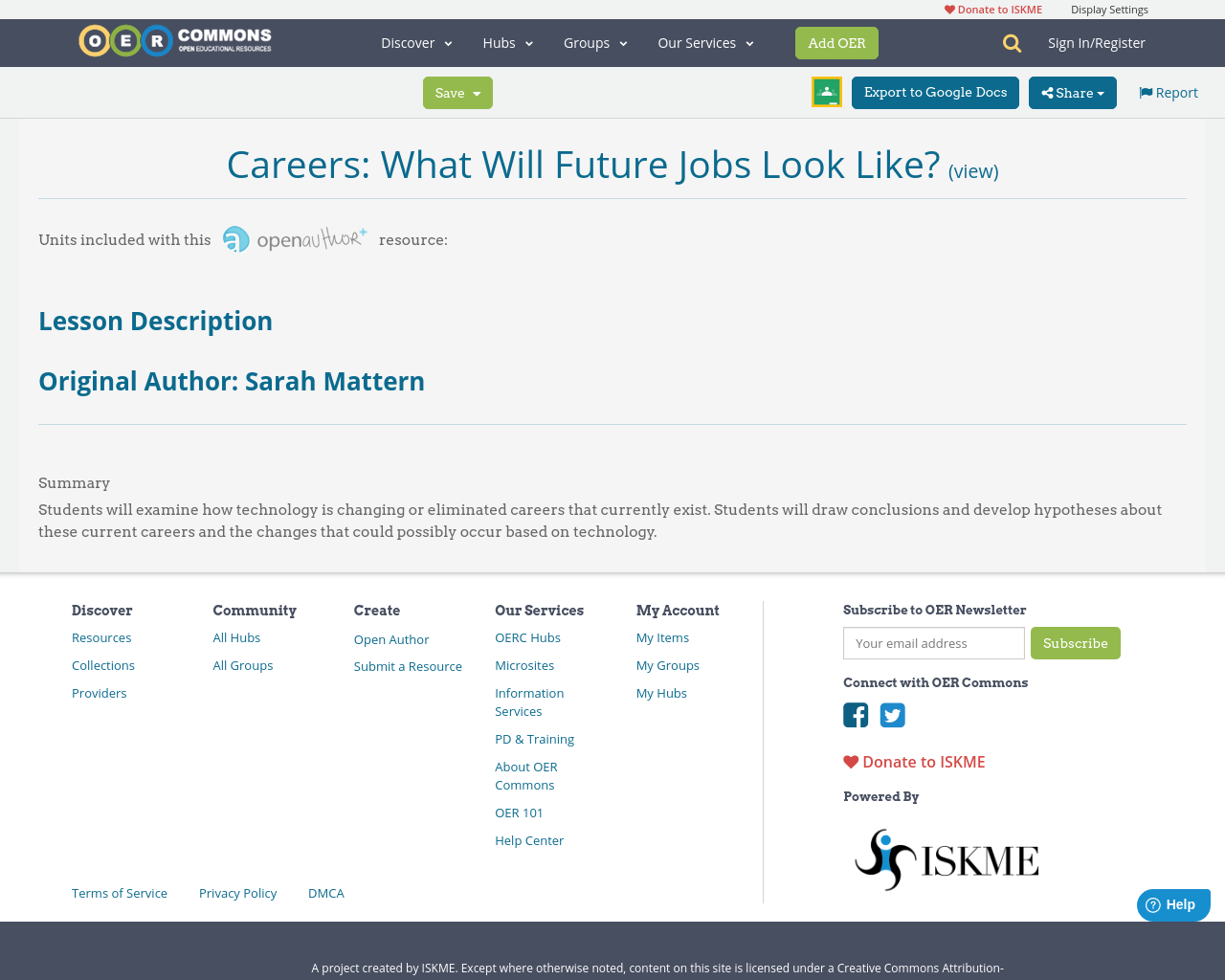 Careers: What Will Future Jobs Look Like? | OER Commons