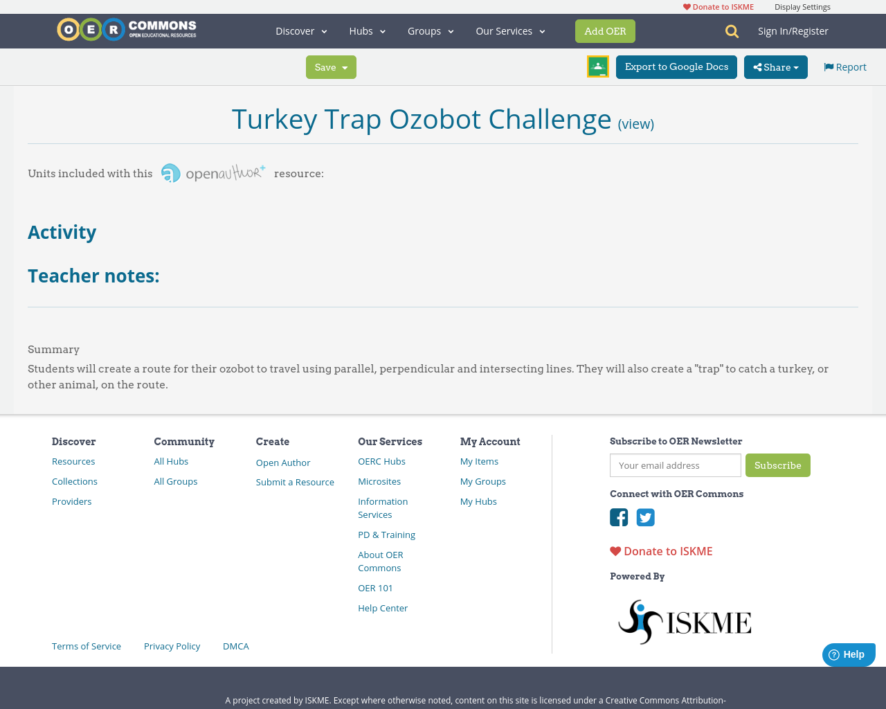 Turkey Trap Ozobot Challenge | OER Commons
