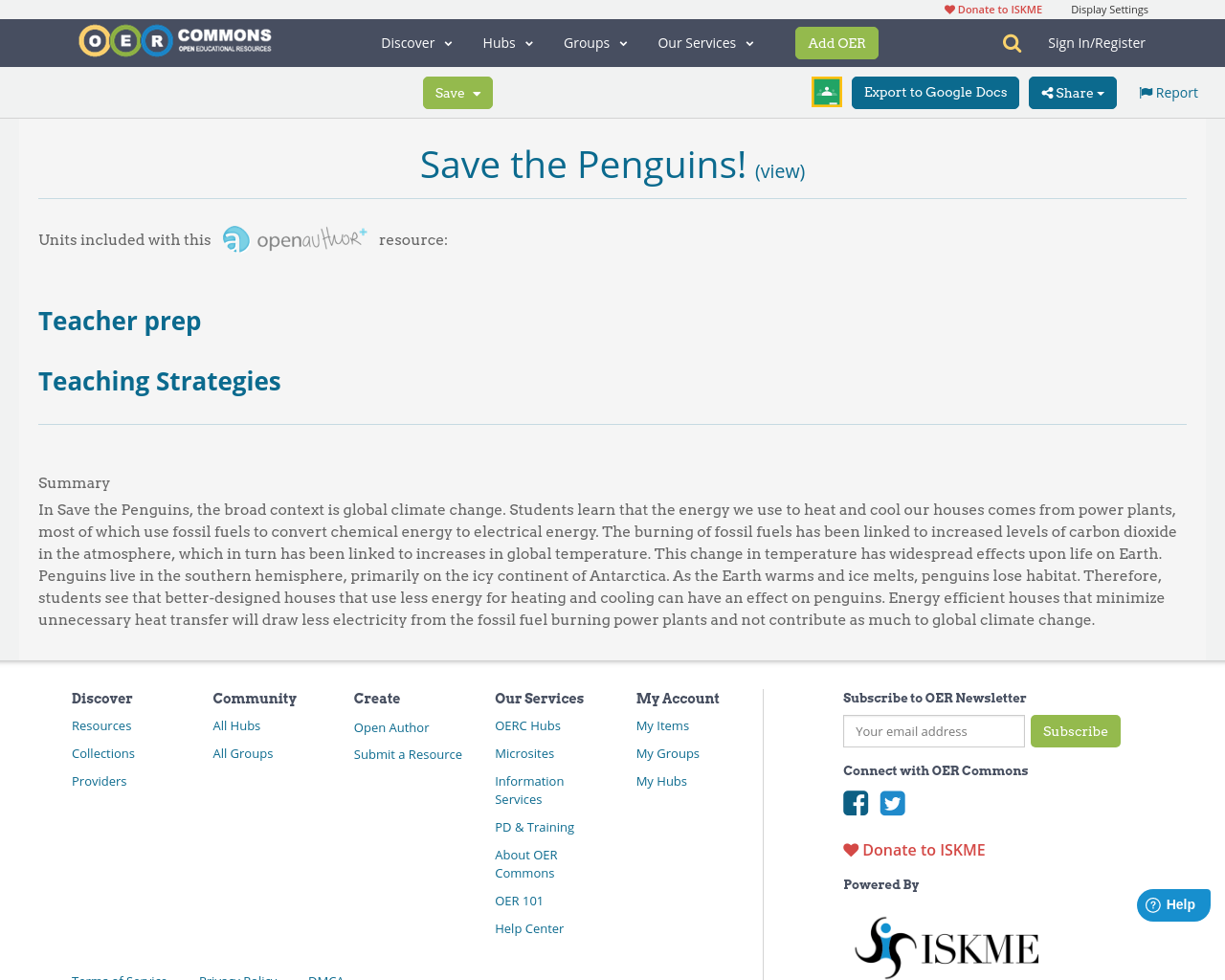 Save the Penguins! | OER Commons