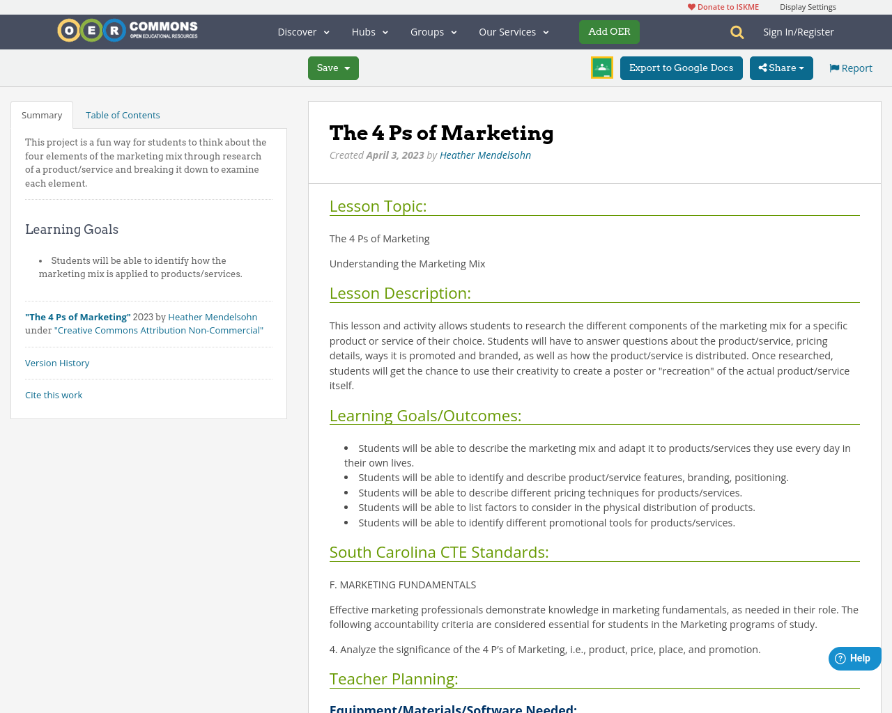 The 4 Ps of Marketing | OER Commons