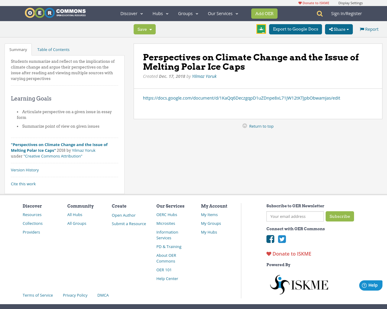 Perspectives on Climate Change and the Issue of Melting Polar Ice Caps ...
