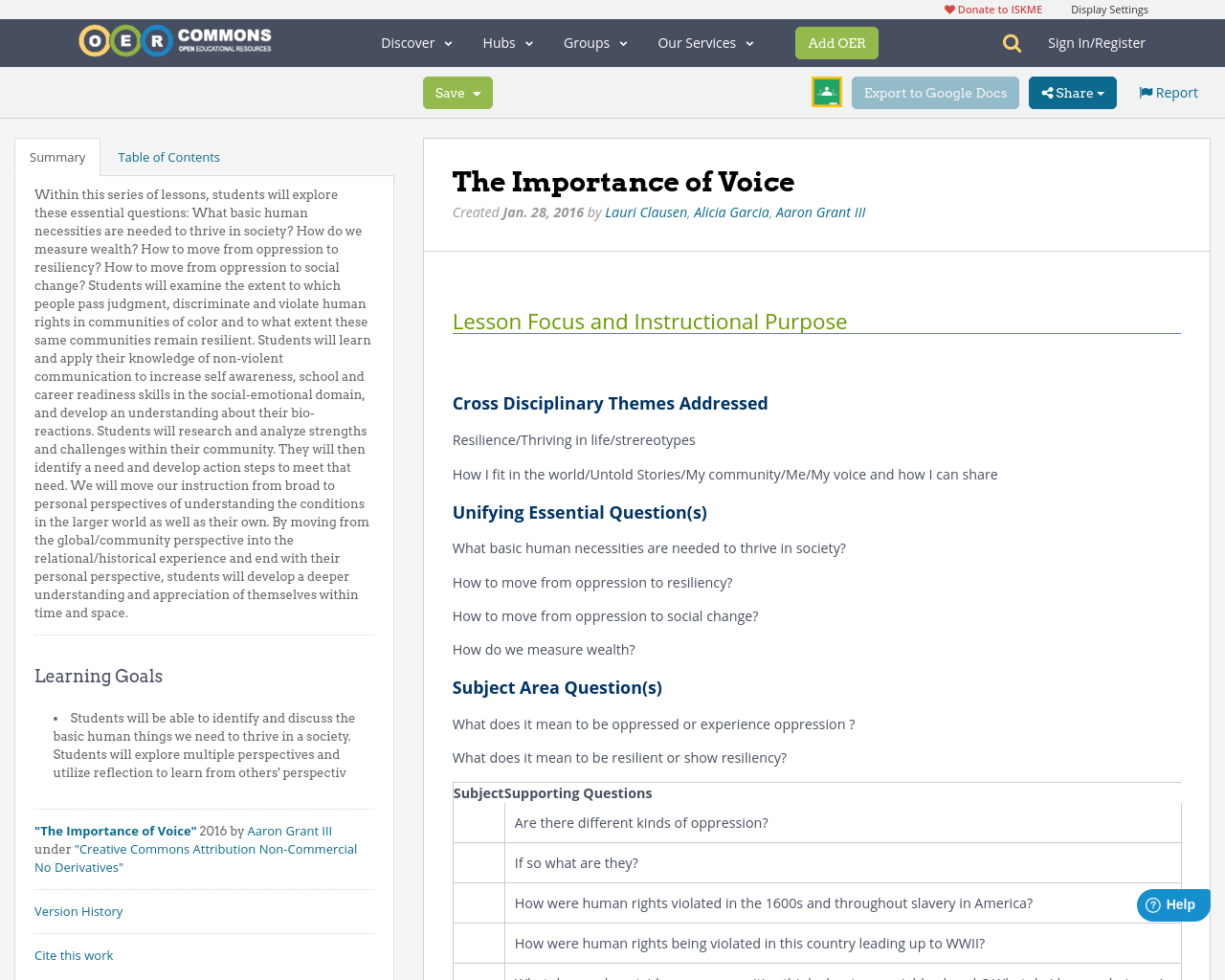 The Importance of Voice | OER Commons