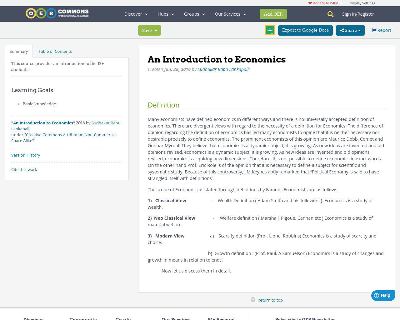 An Introduction to Economics | OER Commons